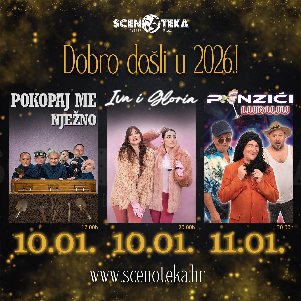Godinu počinjemo s tri sjajne predstave! | Scenoteka Zagreb